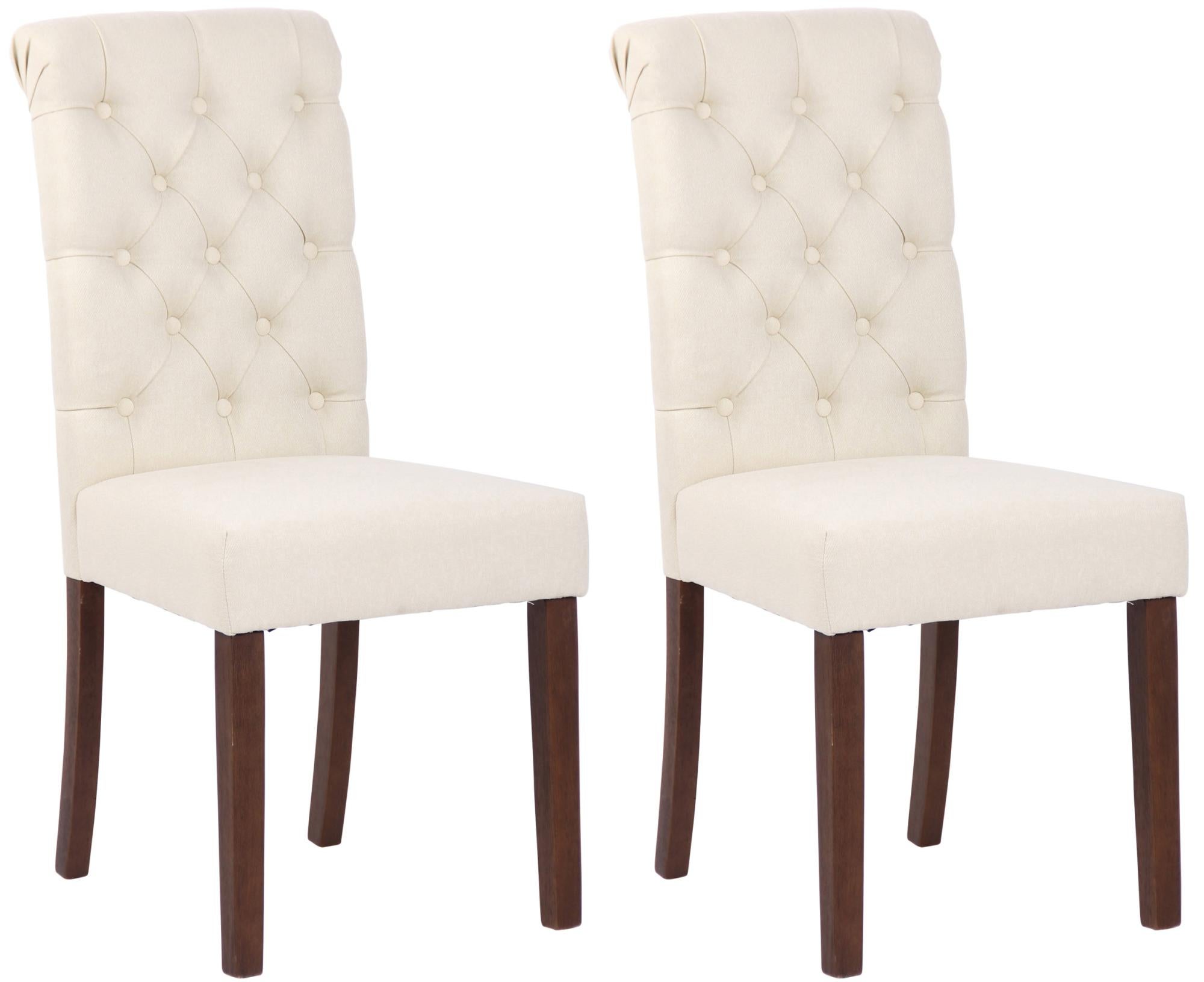 Set di 2 sedie da pranzo Lisburn crema|Tessuto | Leroy Merlin