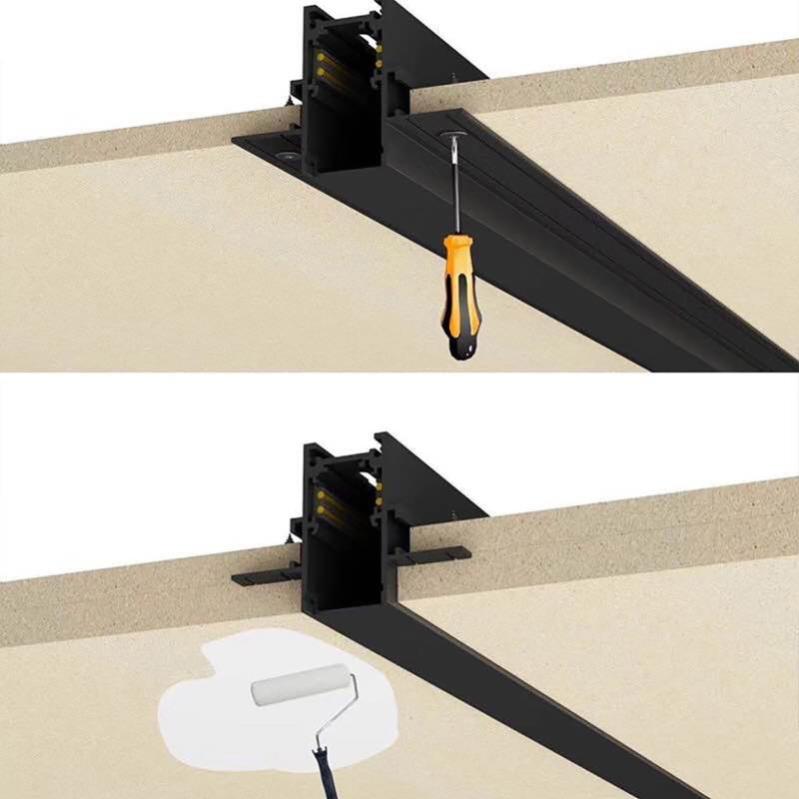 Rail Magnetique Encastré 48V - 1 m / Blanc - SILUMEN | Leroy Merlin