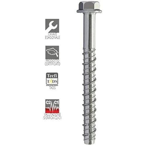 VITI VITE PER CALCESTRUZZO CEMENTO AUTOFILETTANTE 8x140/80 CONF. 10pz ...