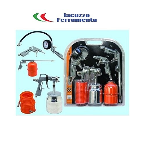 BRIXO Kit Accessori Aria 5 PZ Tubo Aria GONFIA GOMME Pistola ...