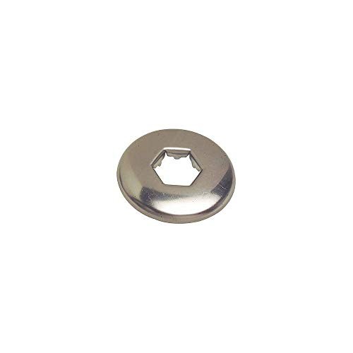 2 PZ ROSETTA ROSACCIA CON FORO ESAGONALE INOX 1/2 X TUBI FLESSIBILI ...