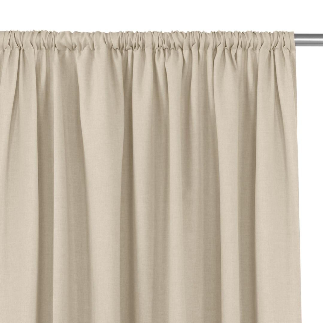 Tenda TORINO colore cremoso tubo infila tende 5cm treccia 600x270 ...