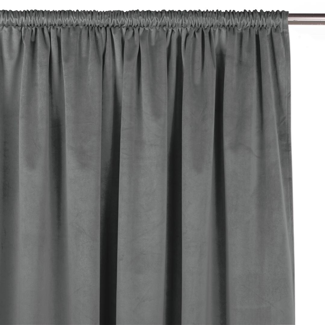 Tenda VENEZIA colore grafite tubo infila tende 5cm velluto 530x225 ...