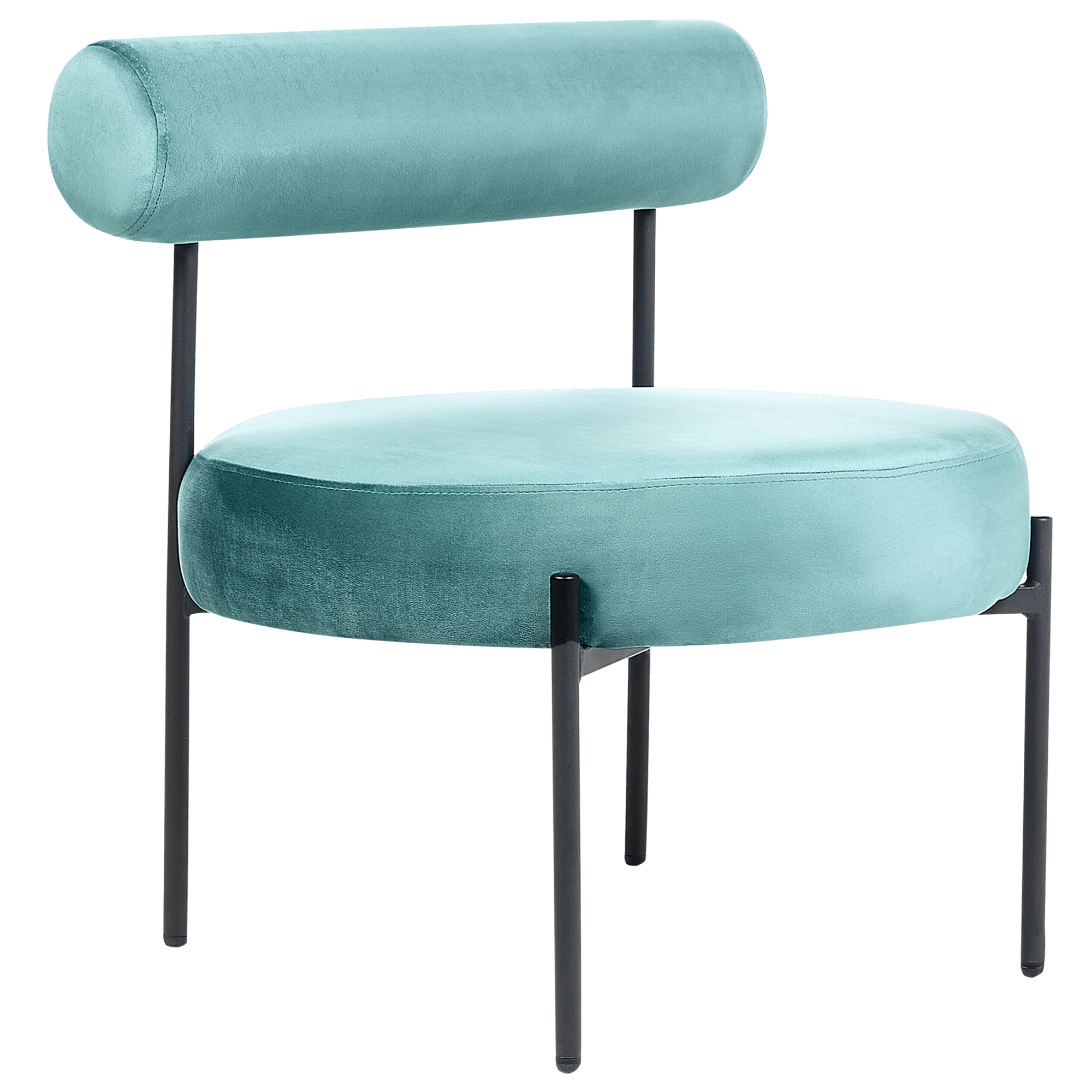 Poltrona velluto verde turchese ALPHA | Leroy Merlin