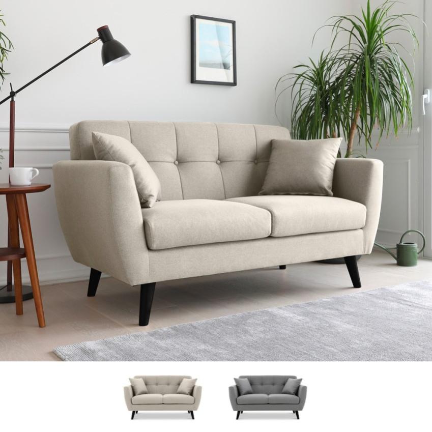 Divano 2 Posti design nordico imbottito elegante moderno 151cm Ischa ...