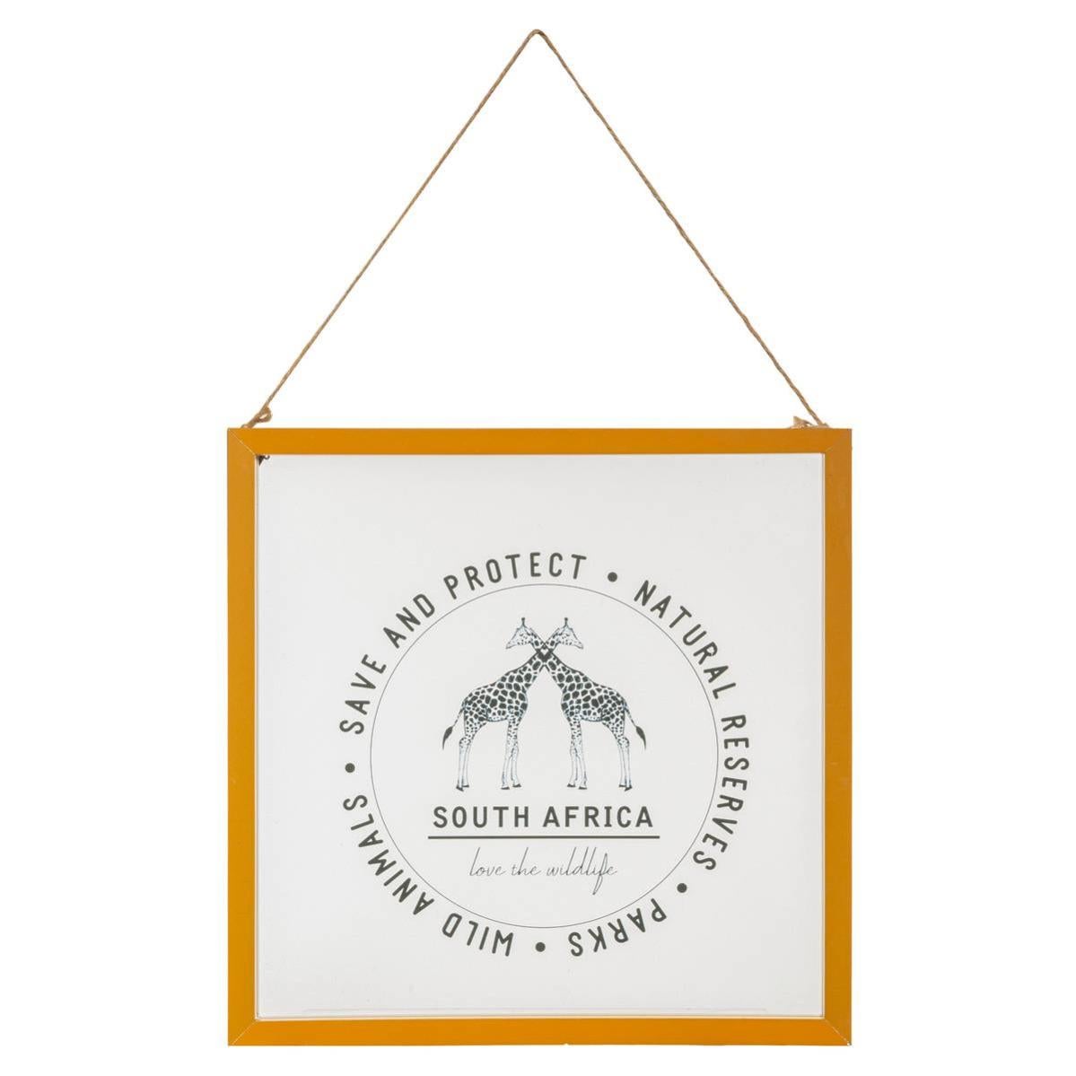 Cadre "Safari" - verre et bois - 28x28 cm - Atmosphera créateur d ...