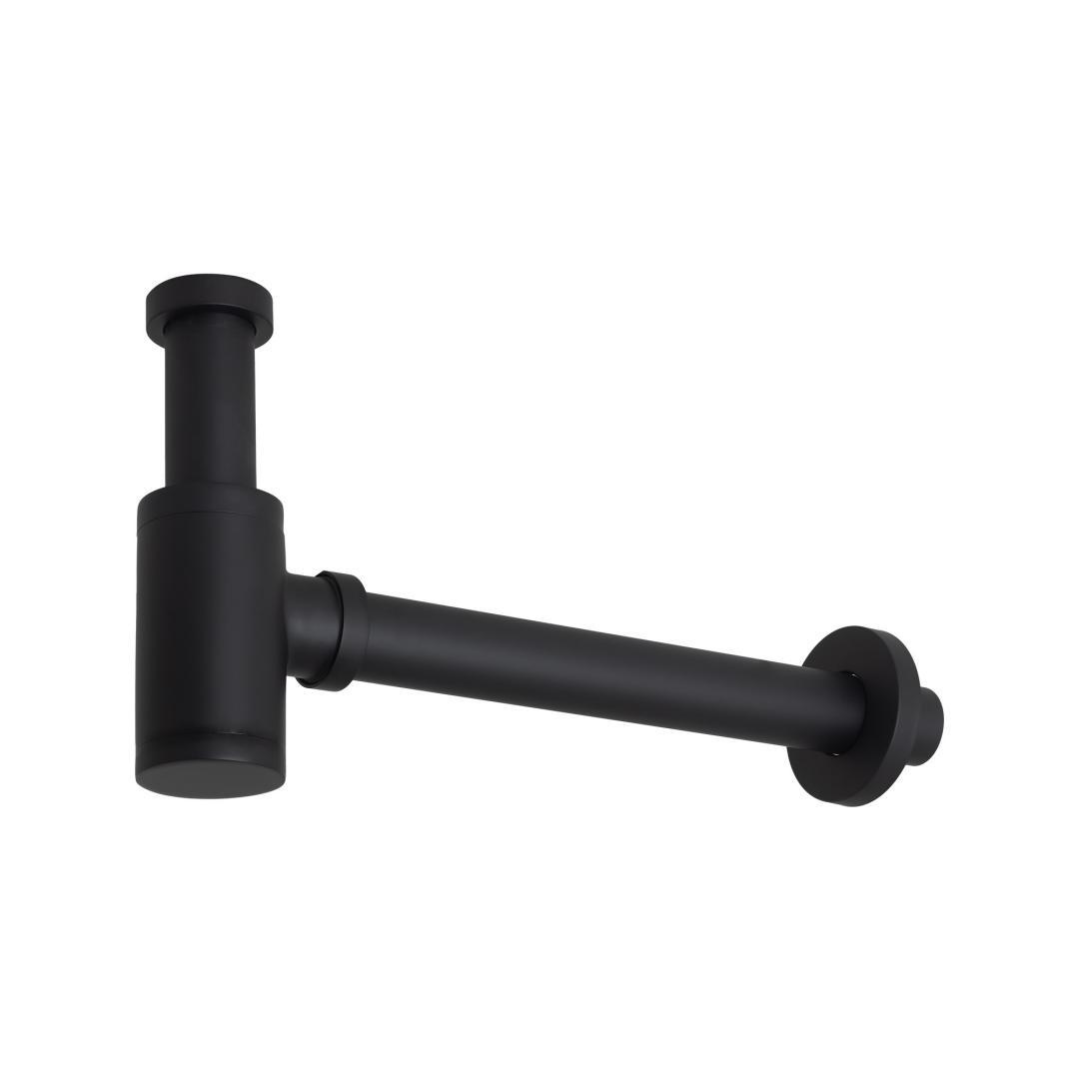 Green Sanitairy Mariposa Siphon lavabo design Noir mat | Leroy Merlin