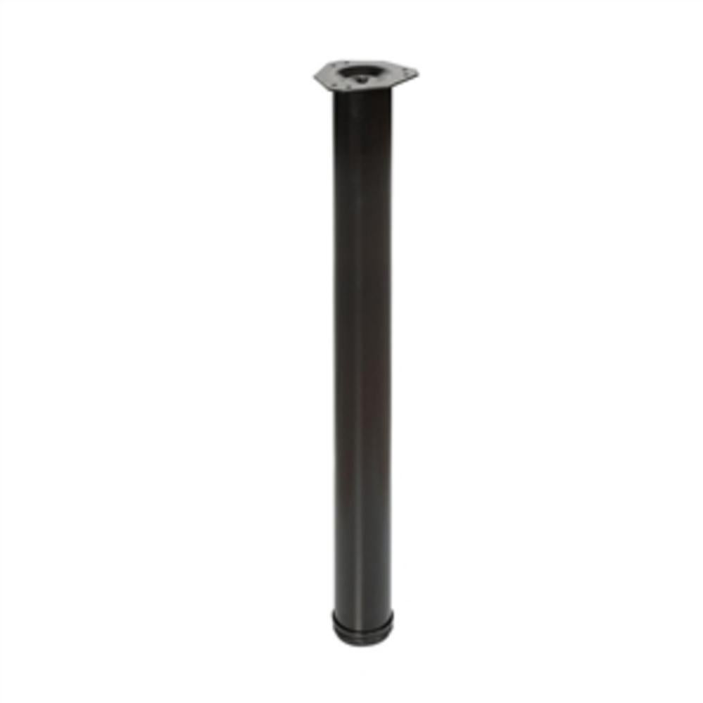 GAMBA TAVOLO ROTONDO 60*710MM ACCIAIO VERNICIATO NERO, SET DI 4 | Leroy ...
