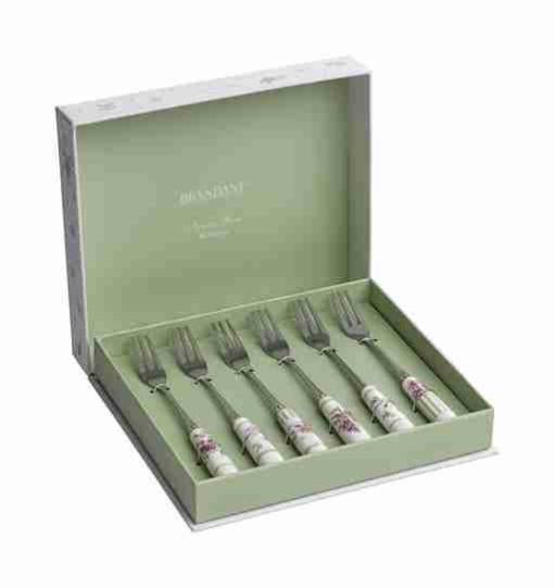 Brandani 53419 Set 6 Pezzi Forchettina Nonna Rosa Inox Con Manico In ...