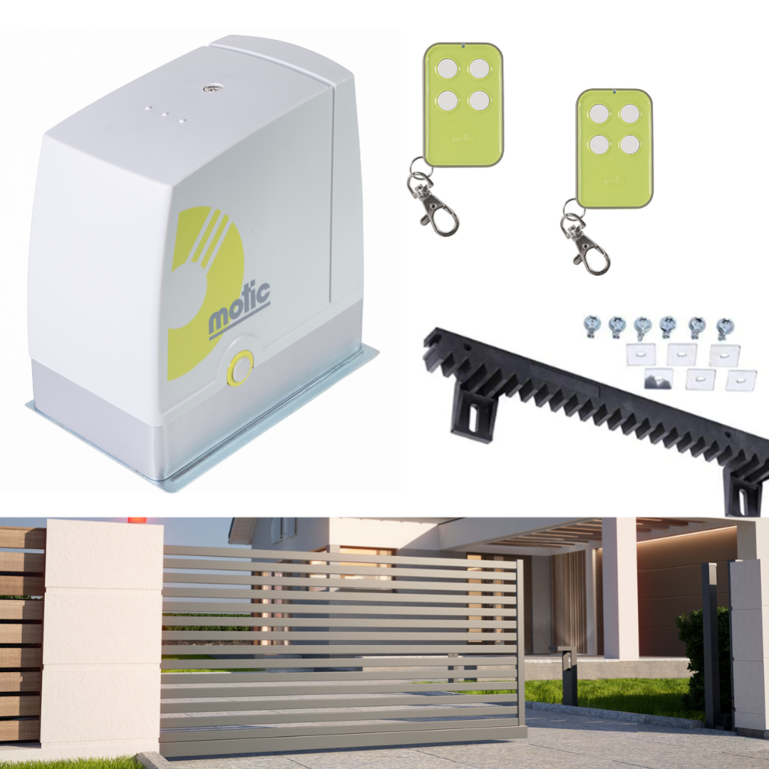 Motore per porta garage scorrevole. Kit Compact 600- MOTIC. Fino a 600 ...