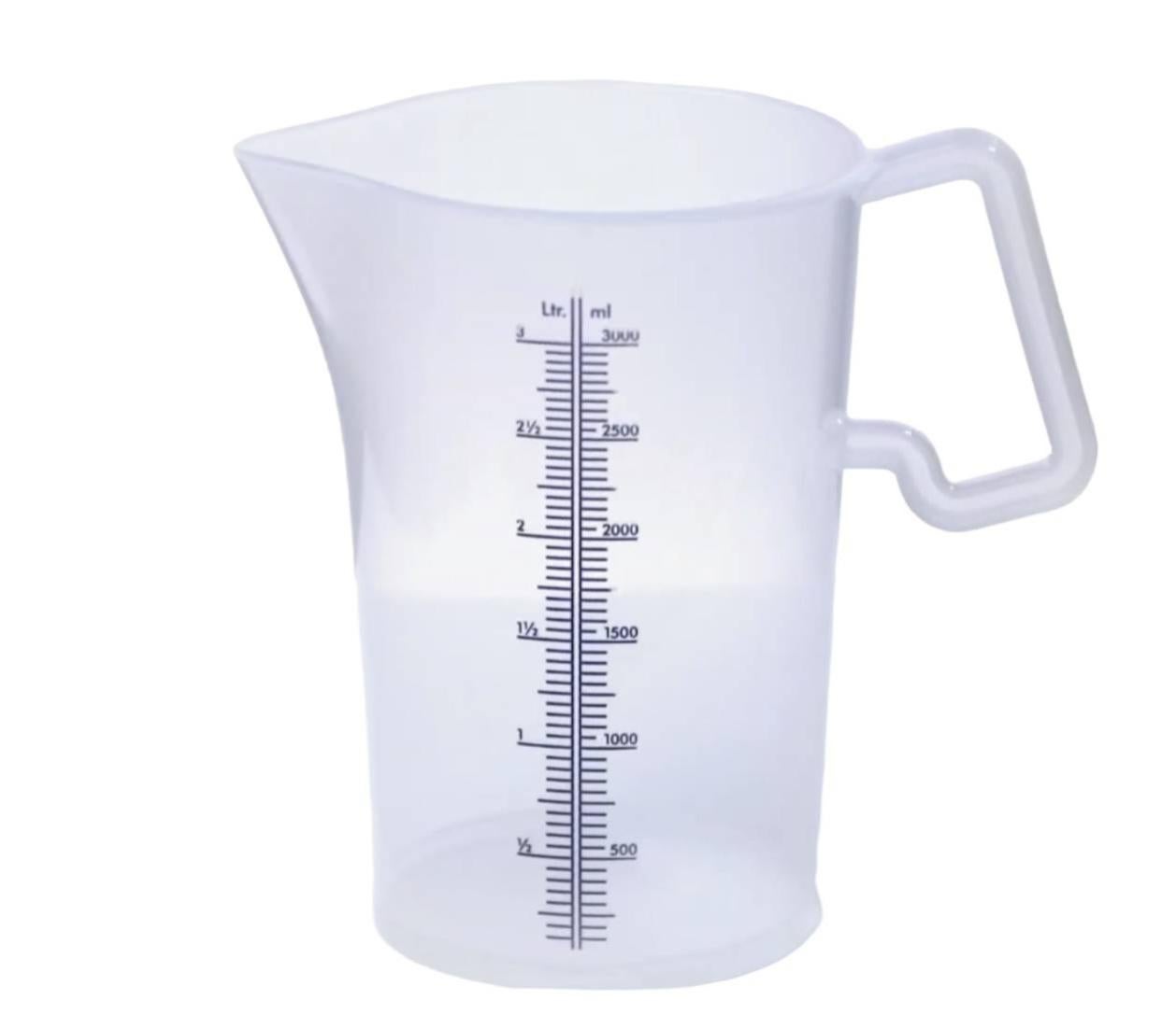 Caraffa graduata 3 lt, impilabile, manico chiuso, qualità professionale ...