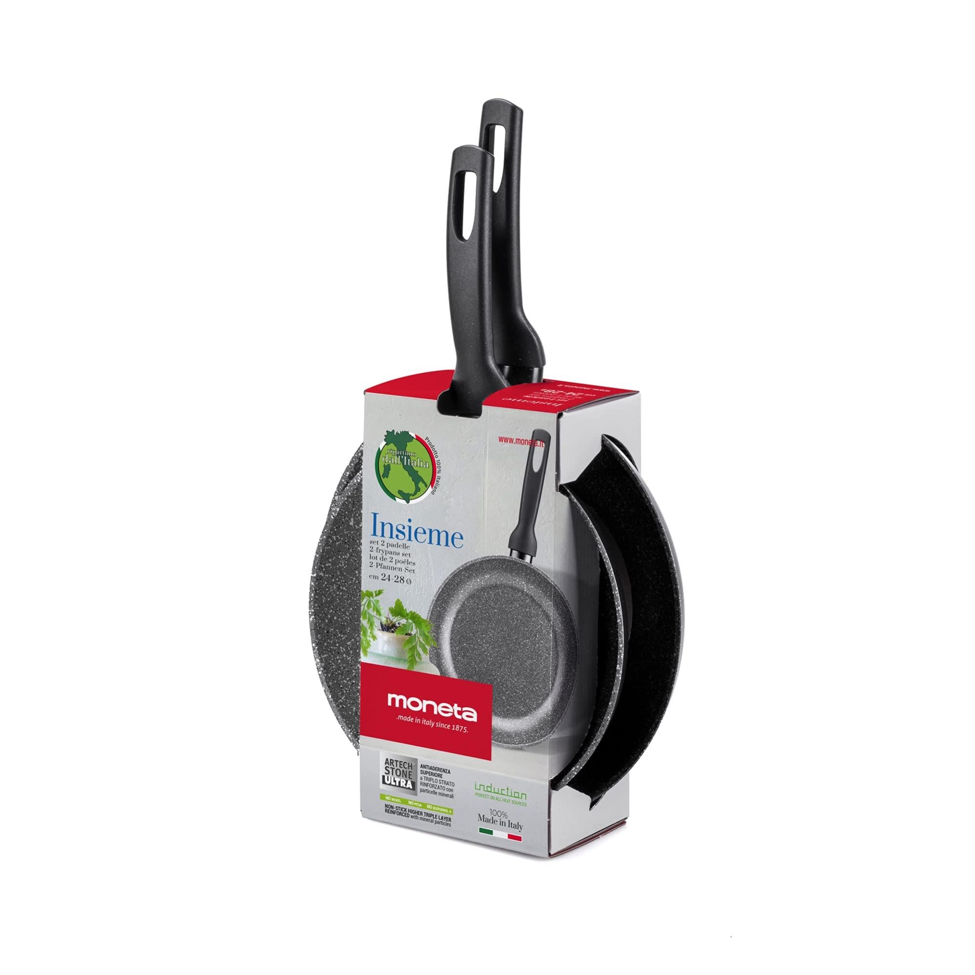 Moneta Insieme bis Padelle cm 24-28 adatte ad Induzione | Leroy Merlin