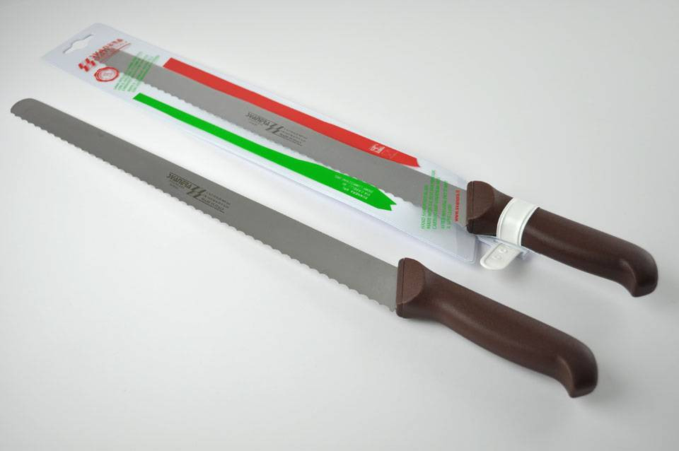 Svanera coltello panettiere - pasticceria cm 36 manico marrone | Leroy ...