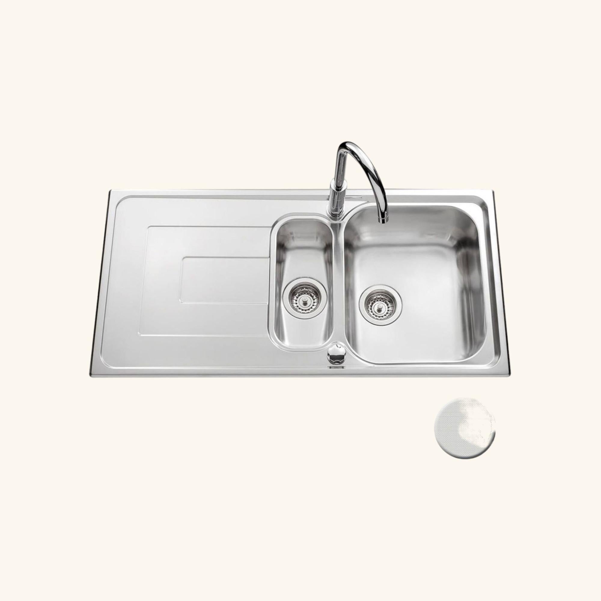 Évier inox mini structure Luisina DEBUSSY 1 bac 1/2 - 1 égouttoir ...
