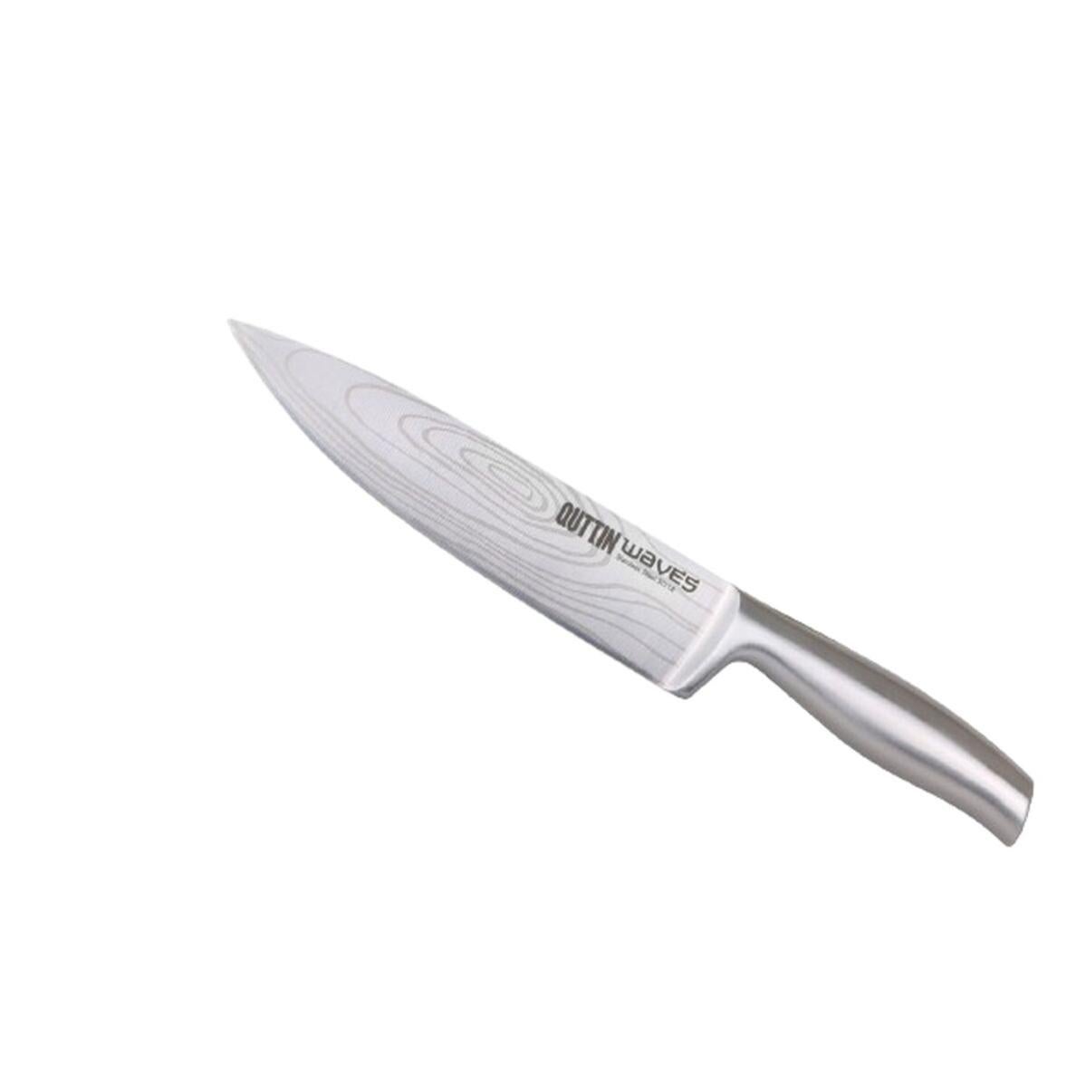 Couteau de cuisine Quttin Waves Argenté 20 cm | Leroy Merlin