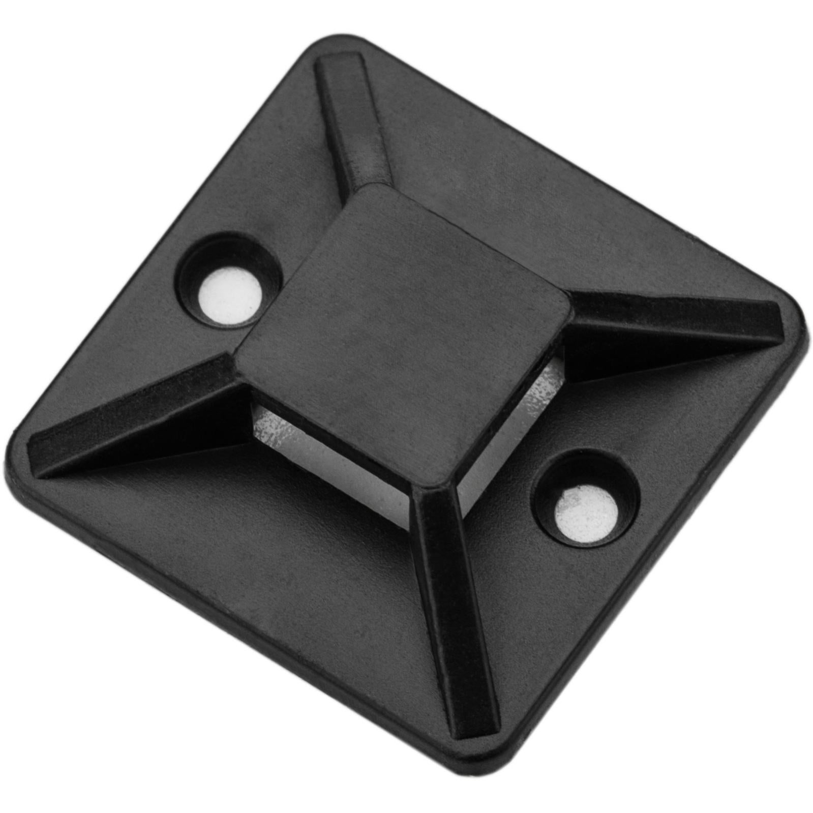 Bases negras autoadhesivas 20x20 mm para bridas de 5 mm 100-pack ...