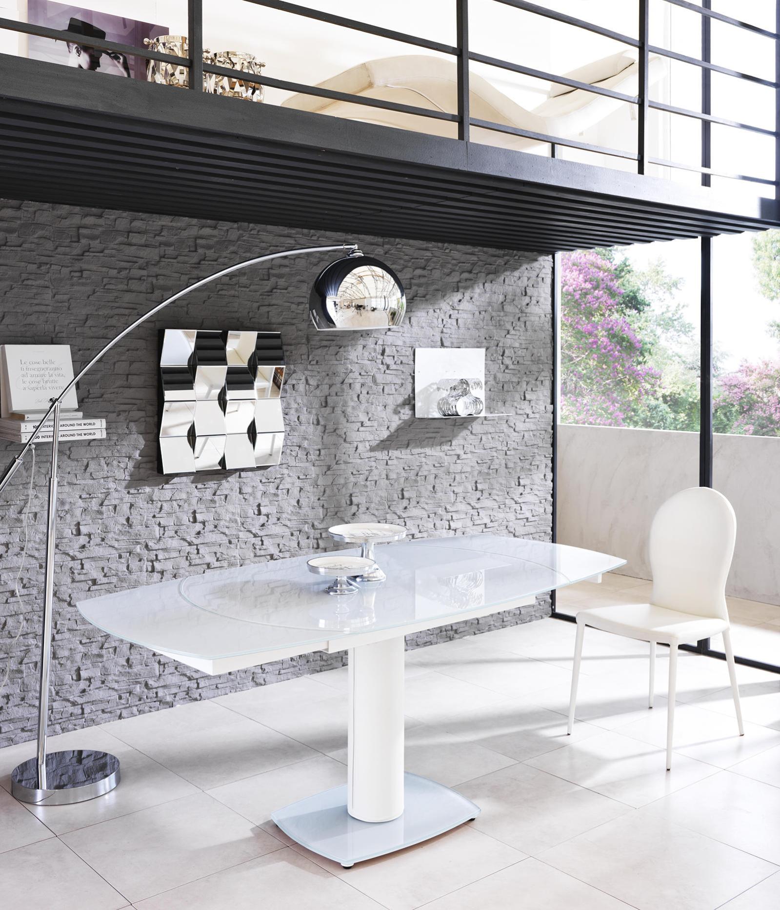 Table extensible blanc 90 cm x 120-180 cm H. 76 cm | Leroy Merlin