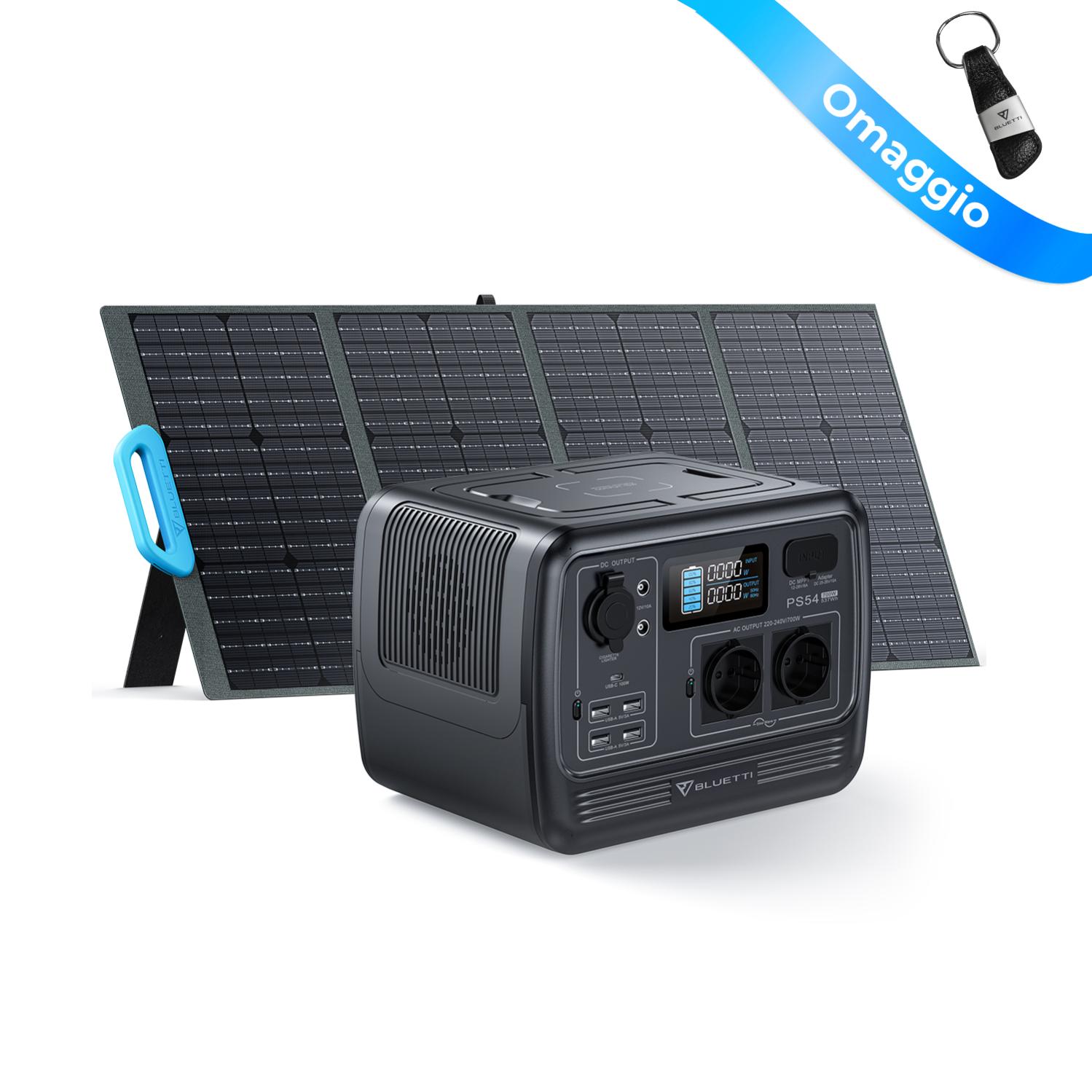 Power Station BLUETTI PS54 700 W con pannello solare PV120,537 Wh ...