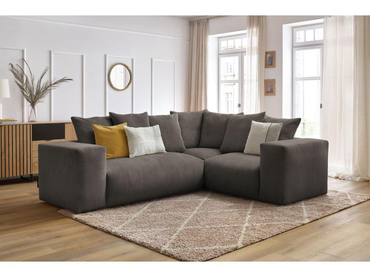 BOBOCHIC Canapé d'angle fixe modulable ultra moelleux VOLTAIRE avec 1 ...