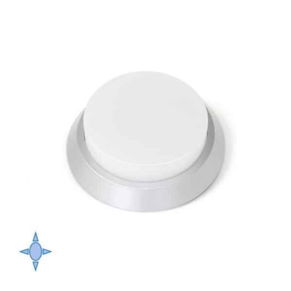 Emuca Spot LED, D. 100 mm, de surface, Lumière blanc froid, Plastique ...