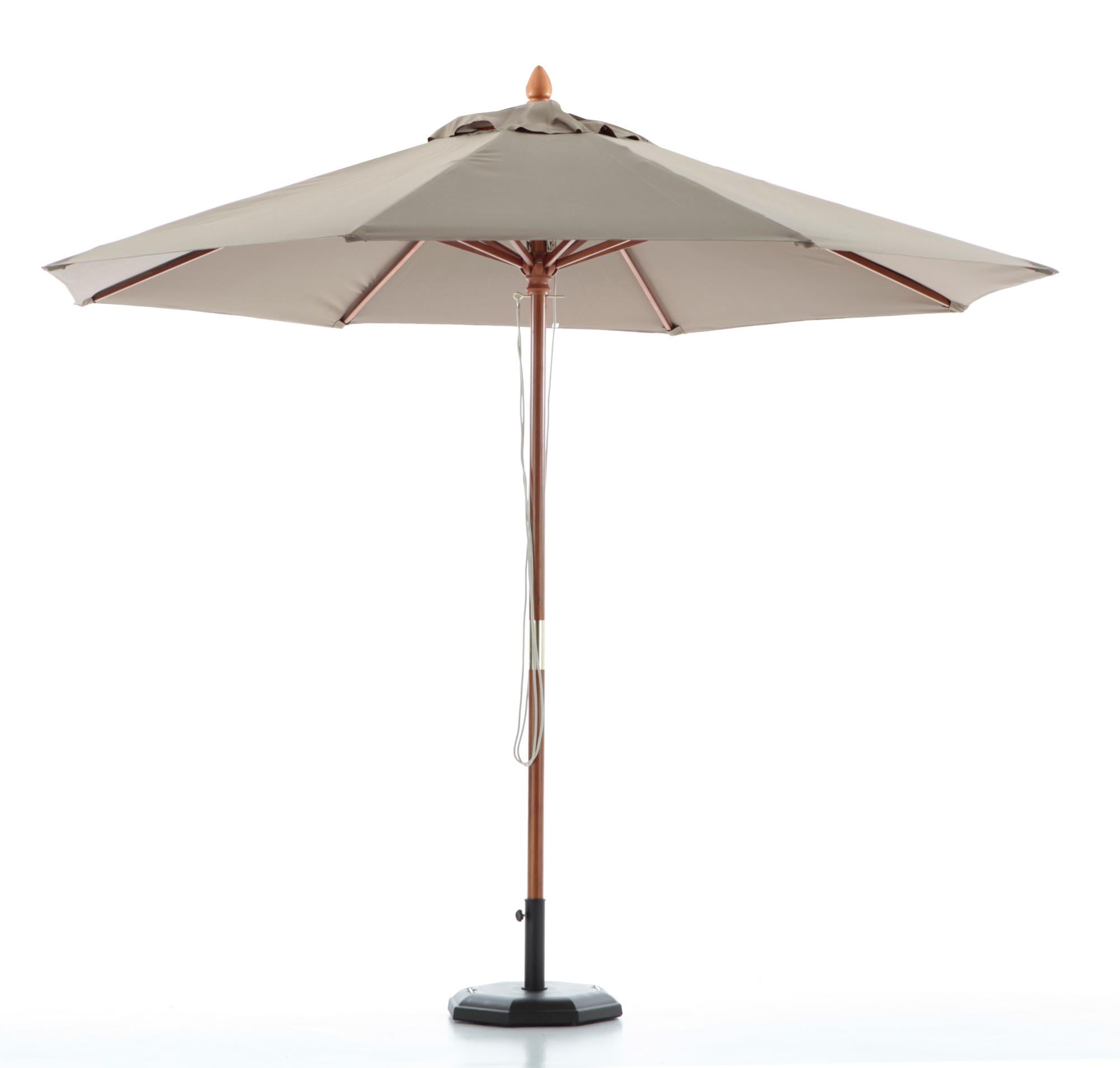Parasol de madera 3m redondo Taupé - Habana | Leroy Merlin