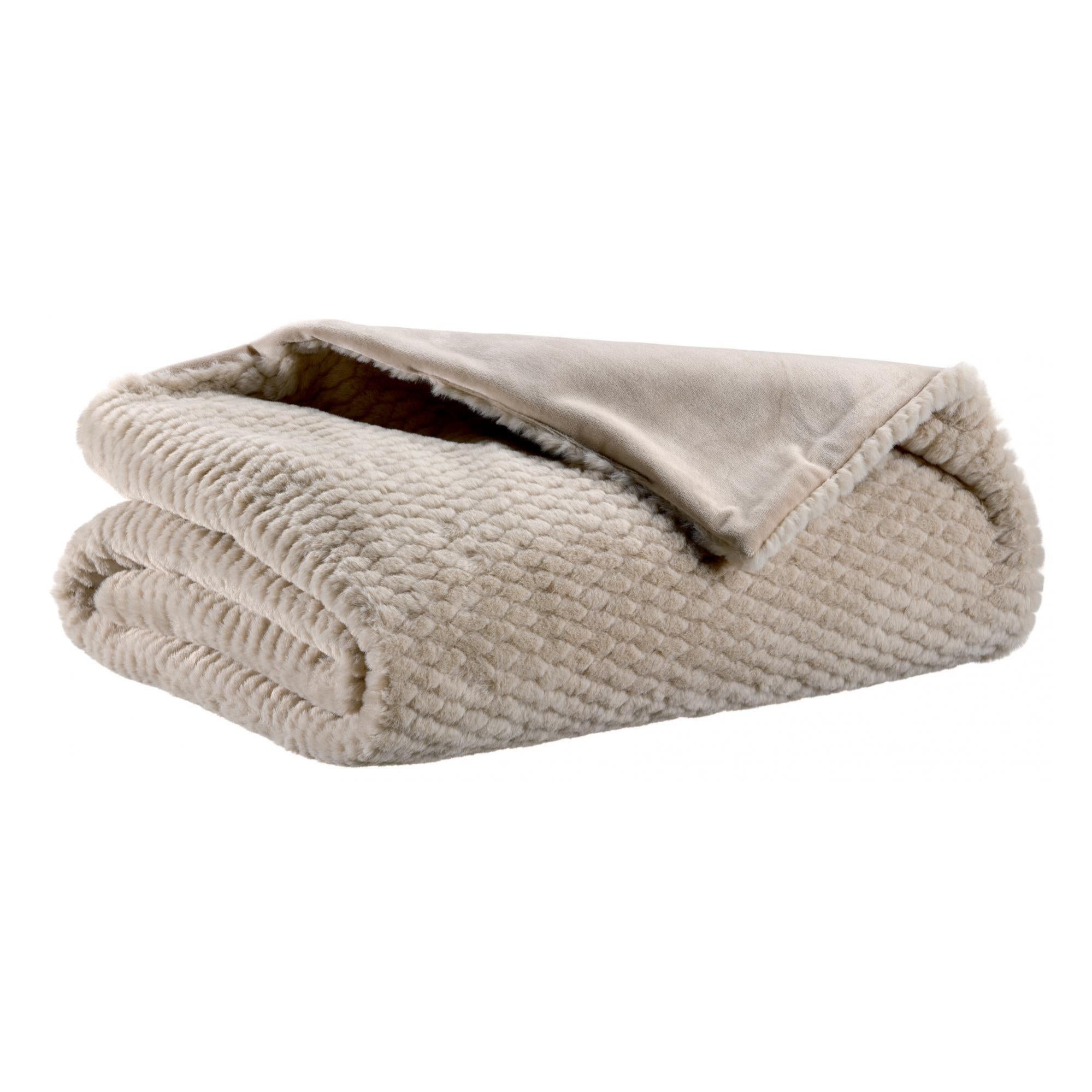 Plaid Georgia lin 140 x 180 cm Vivaraise | Leroy Merlin