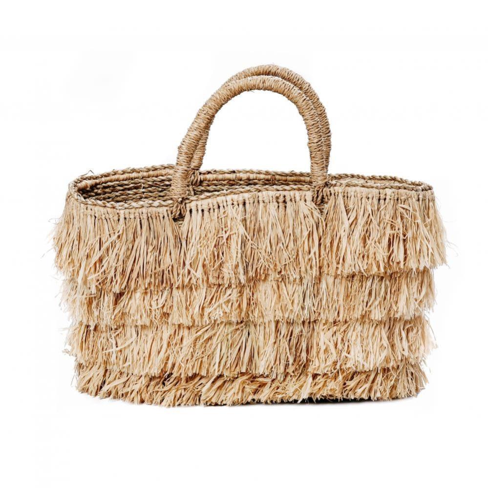 Le Panier Raffia Bahamas - Naturel | Leroy Merlin