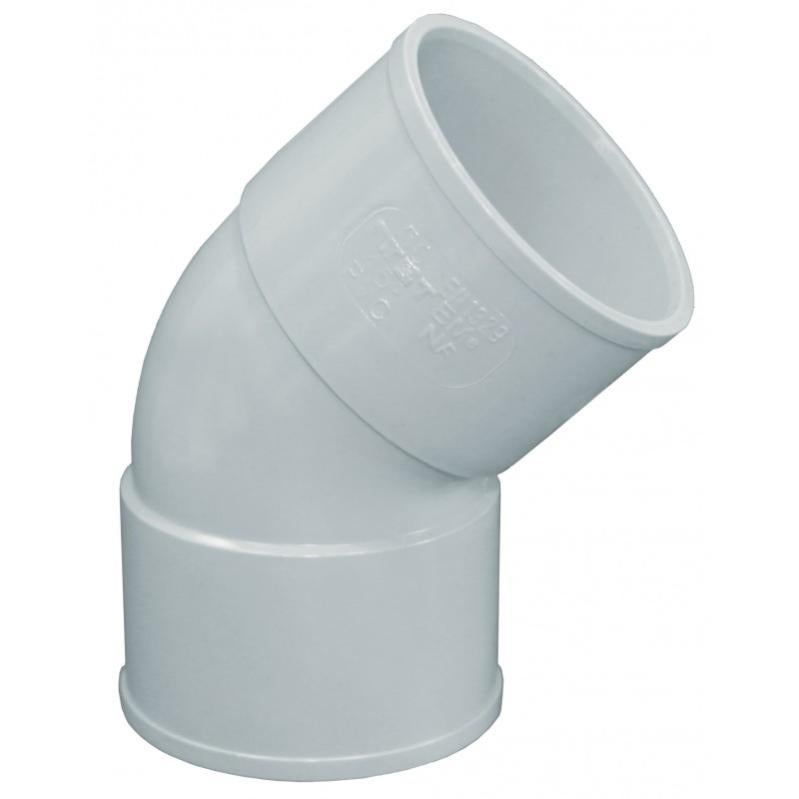 Coude PVC 45° évacuation Femelle Femelle Ø40 First Plast | Leroy Merlin