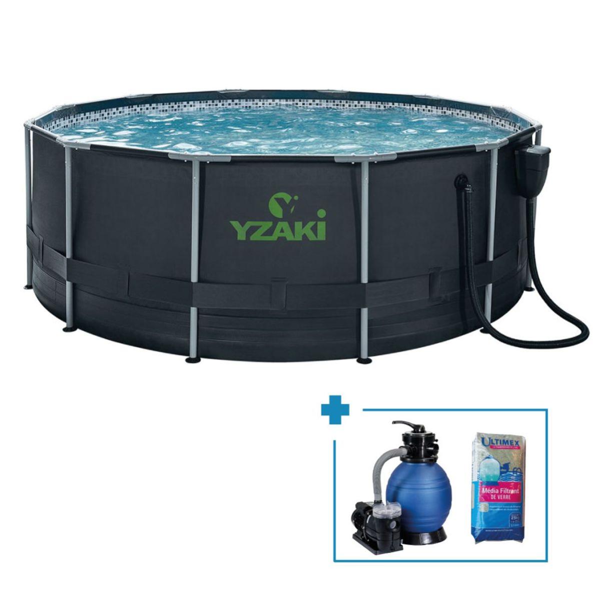 Piscina tubular Yzaki redonda 3.66mx1.22m KIT | Leroy Merlin