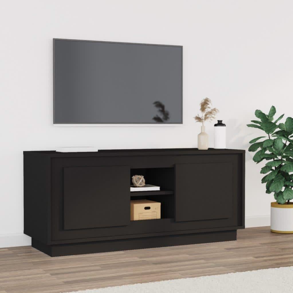 Maison Exclusive - Mobile Porta TV Nero 102x35x45 cm in Legno ...