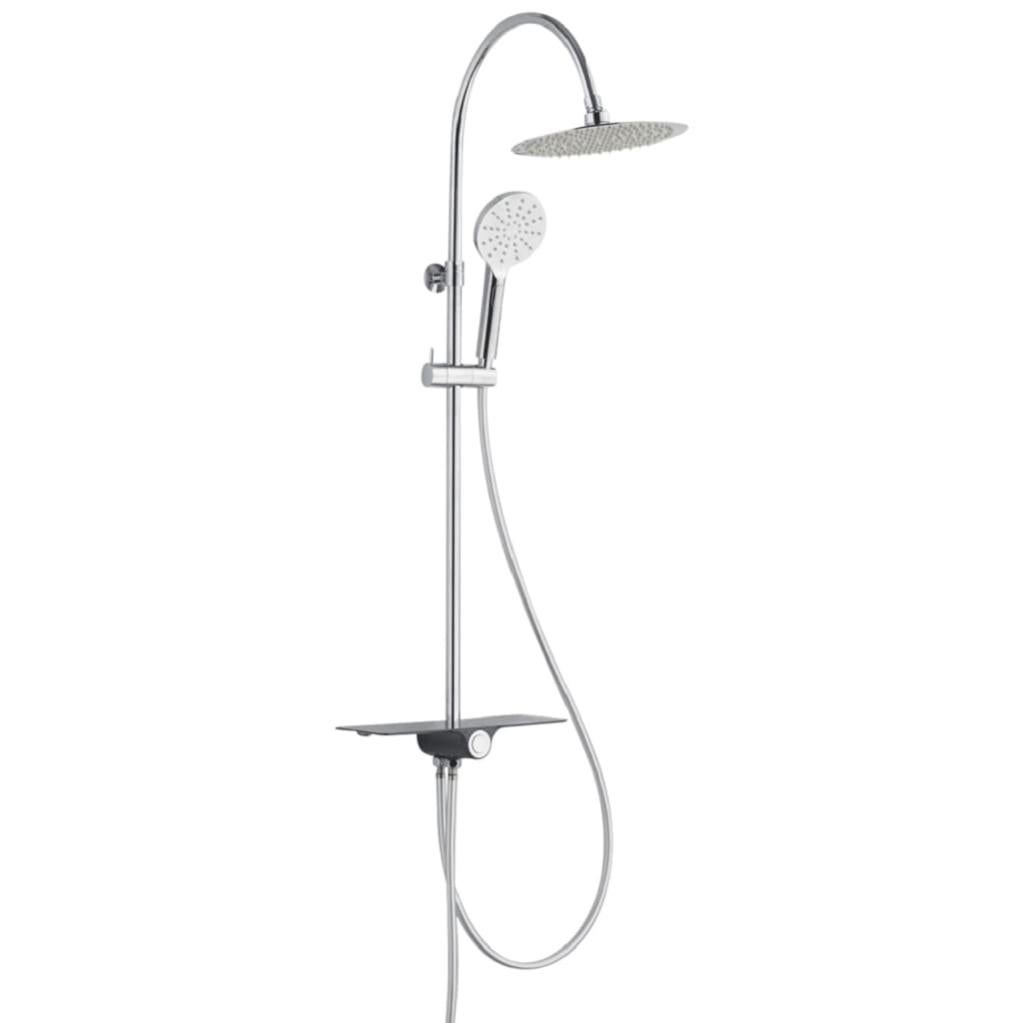 SCHÜTTE Ensemble de douche avec bac AQUASTAR Chrome-anthracite | Leroy ...