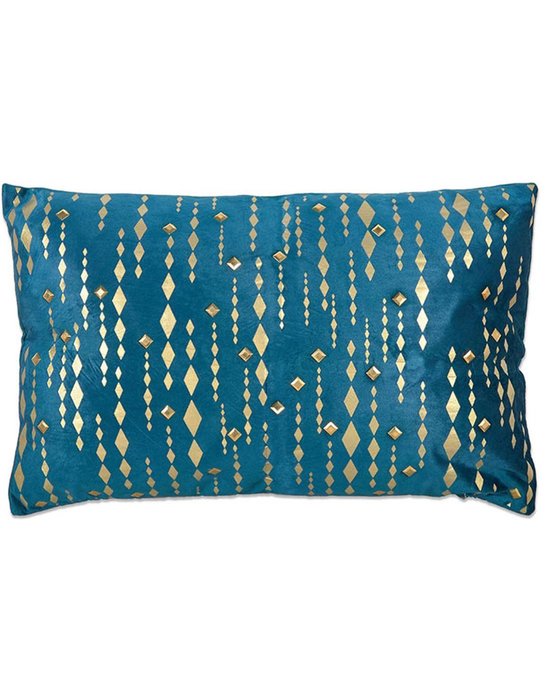 Cojin 53*33 azul tira de espejos dorada con relleno 380 gr yvette ...