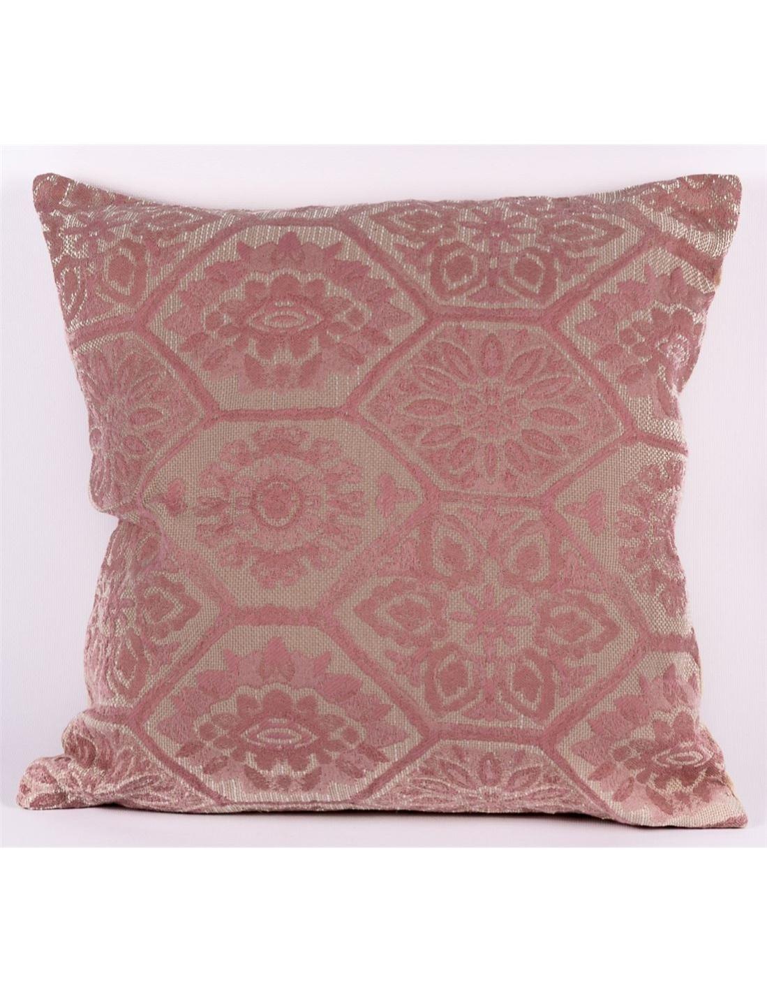 Cojin 45*45 rosa geometrico flor con relleno 400 gr valerie | Leroy Merlin