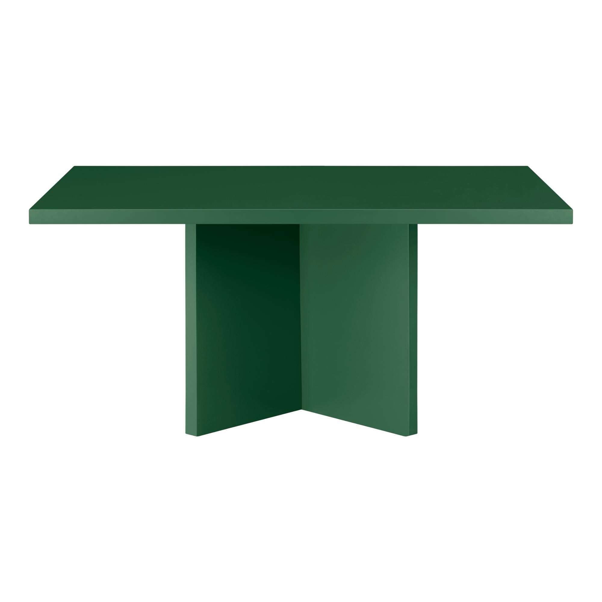 Mesa de centro CHARLA tablero laminado 3cm verde Cedar 100x60cm | Leroy ...