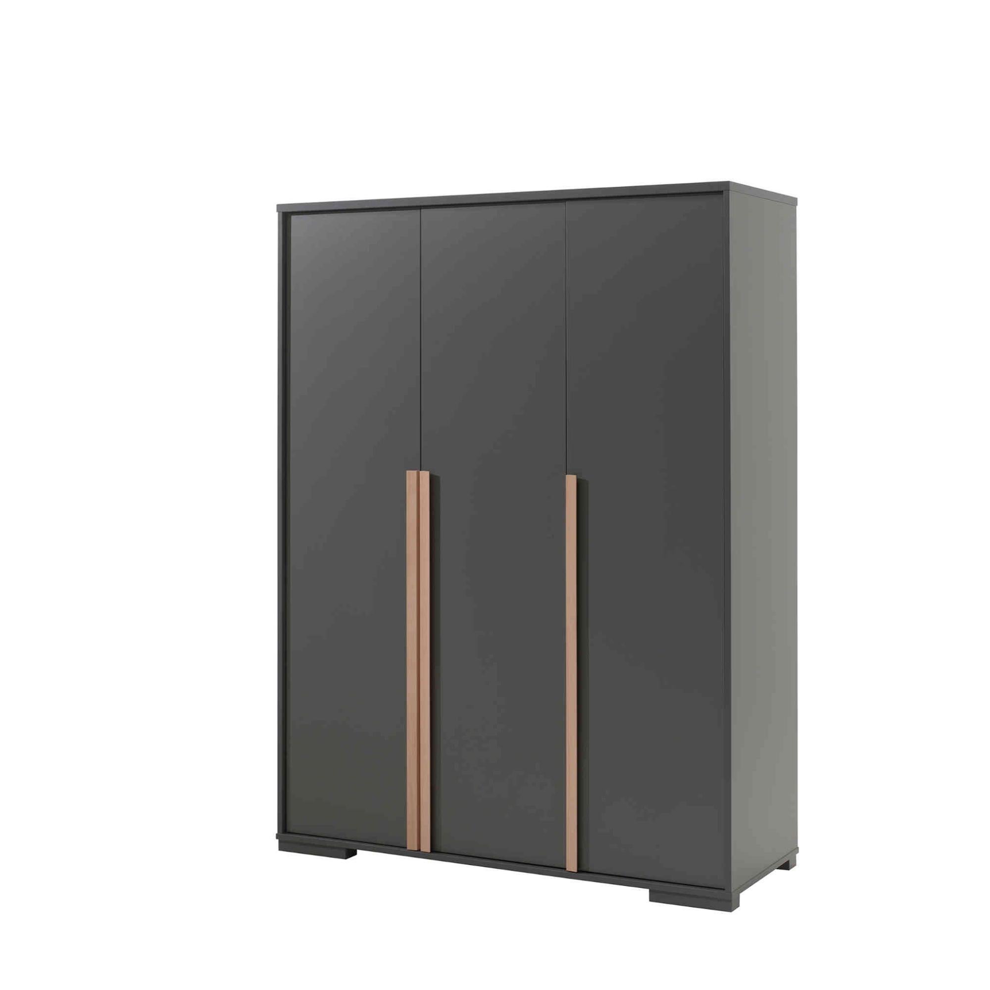 Armoire enfant 3 portes en bois anthracite - AR2028-2 | Leroy Merlin