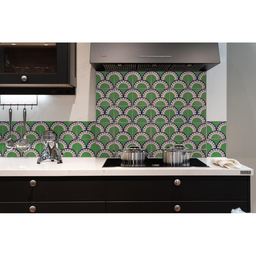 Pack Crédence de cuisine en aluminum ignifugé satinée Lisbon Vert ...