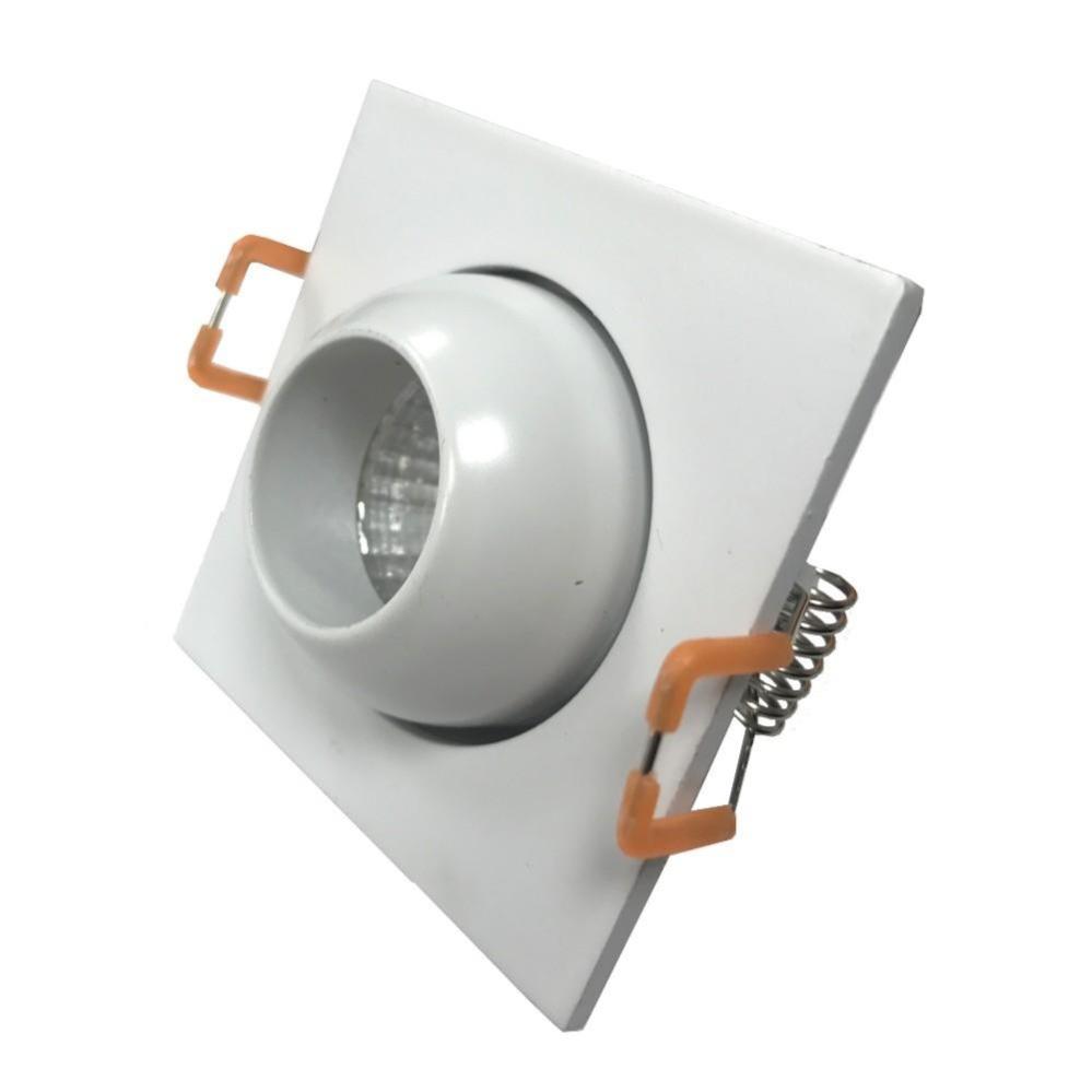 Mini Spot LED Encastrable 3W Orientable Carré - Blanc Chaud 2300k - 3500k - SILUMEN | Leroy Merlin