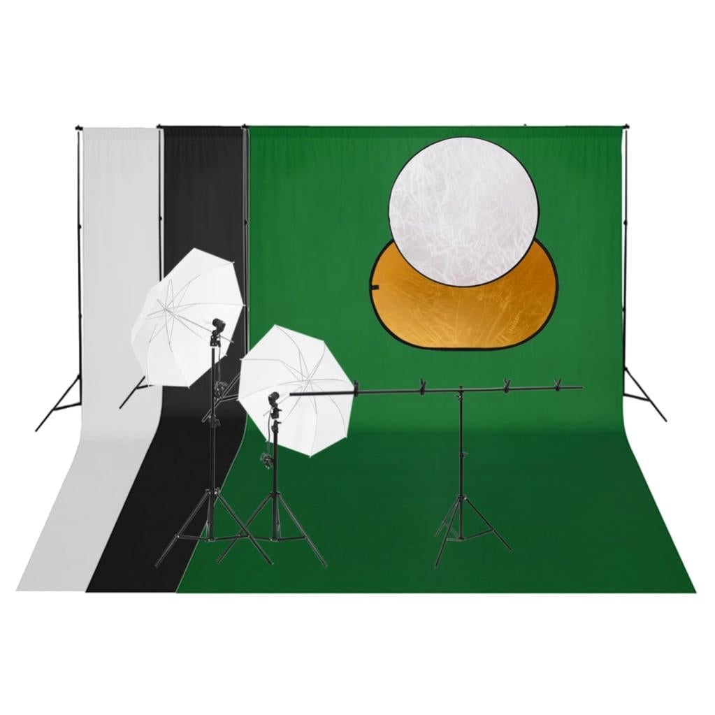 Maison Exclusive - Kit per Studio Fotografico con Set Luci, Fondale e ...