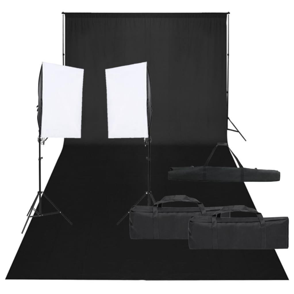 Maison Exclusive - Kit per Studio Fotografico con Set di Luci e Fondale ...