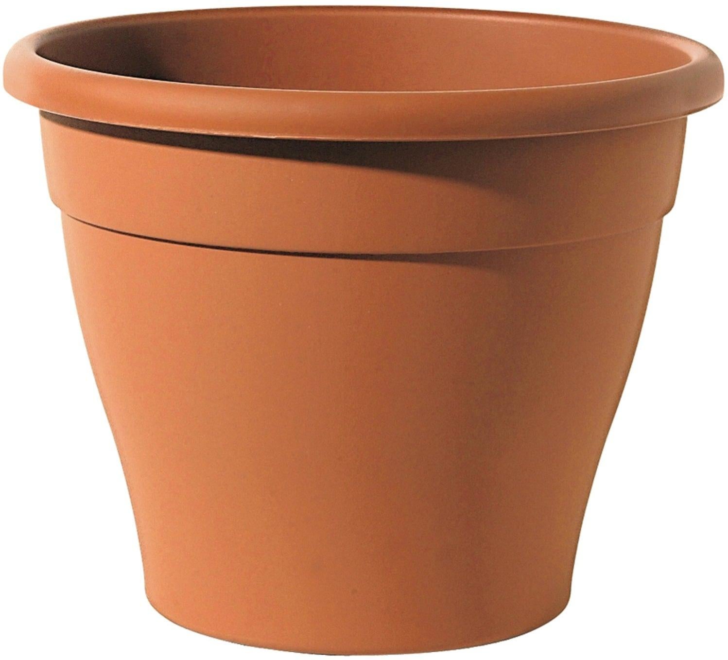 Vaso tondo in resina da esterno per piante e fiori Minerva Telcom ...