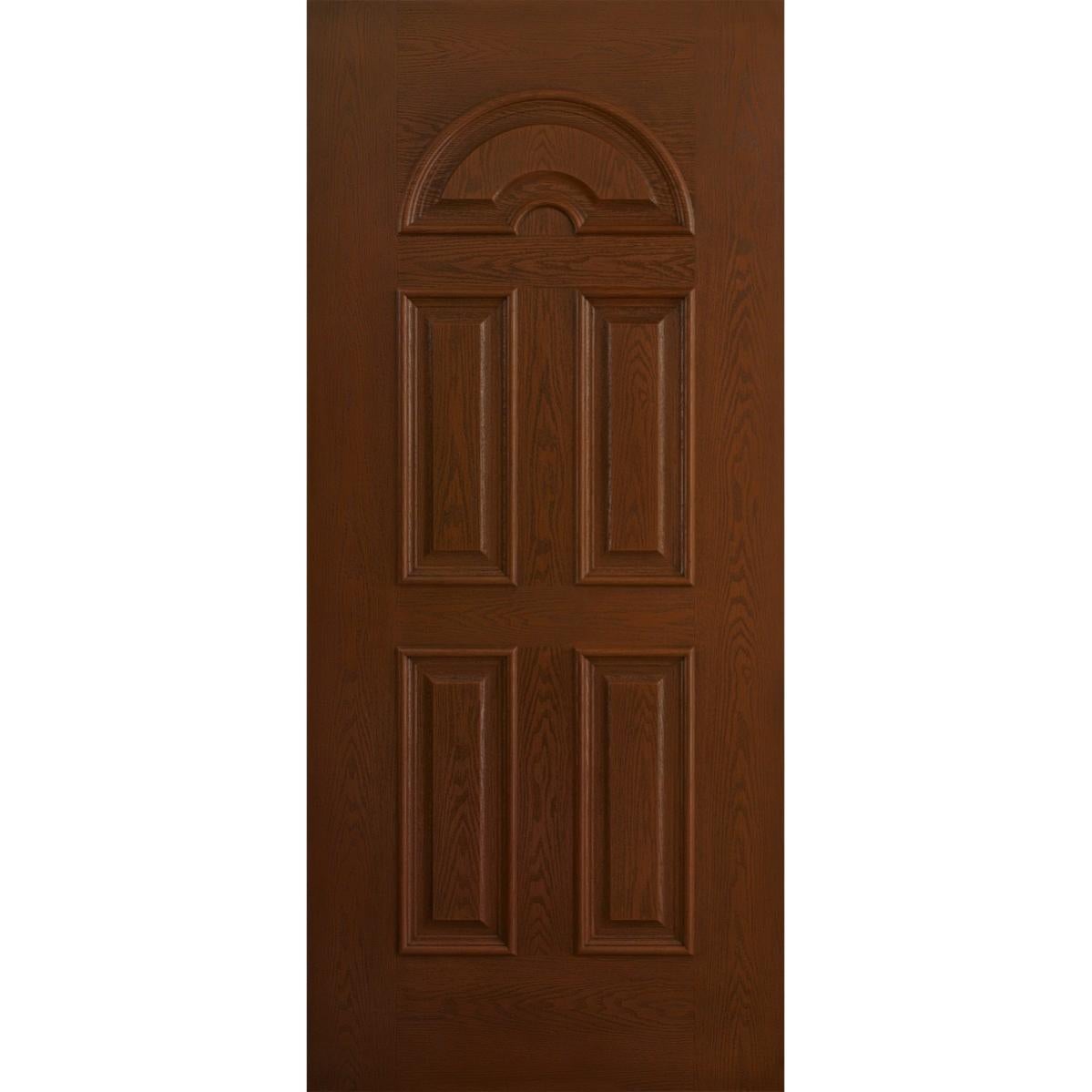 Pannello per Porta Blindata con Arco in Vetroresina da Esterno Noce ...