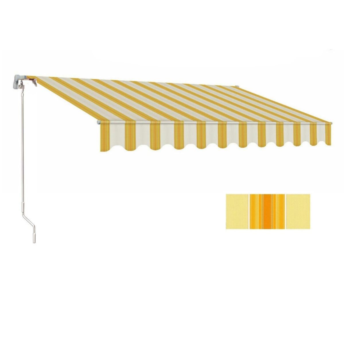 Tenda da Sole per Esterno Balcone 300x200 Avvolgibile Righe Gialla ...
