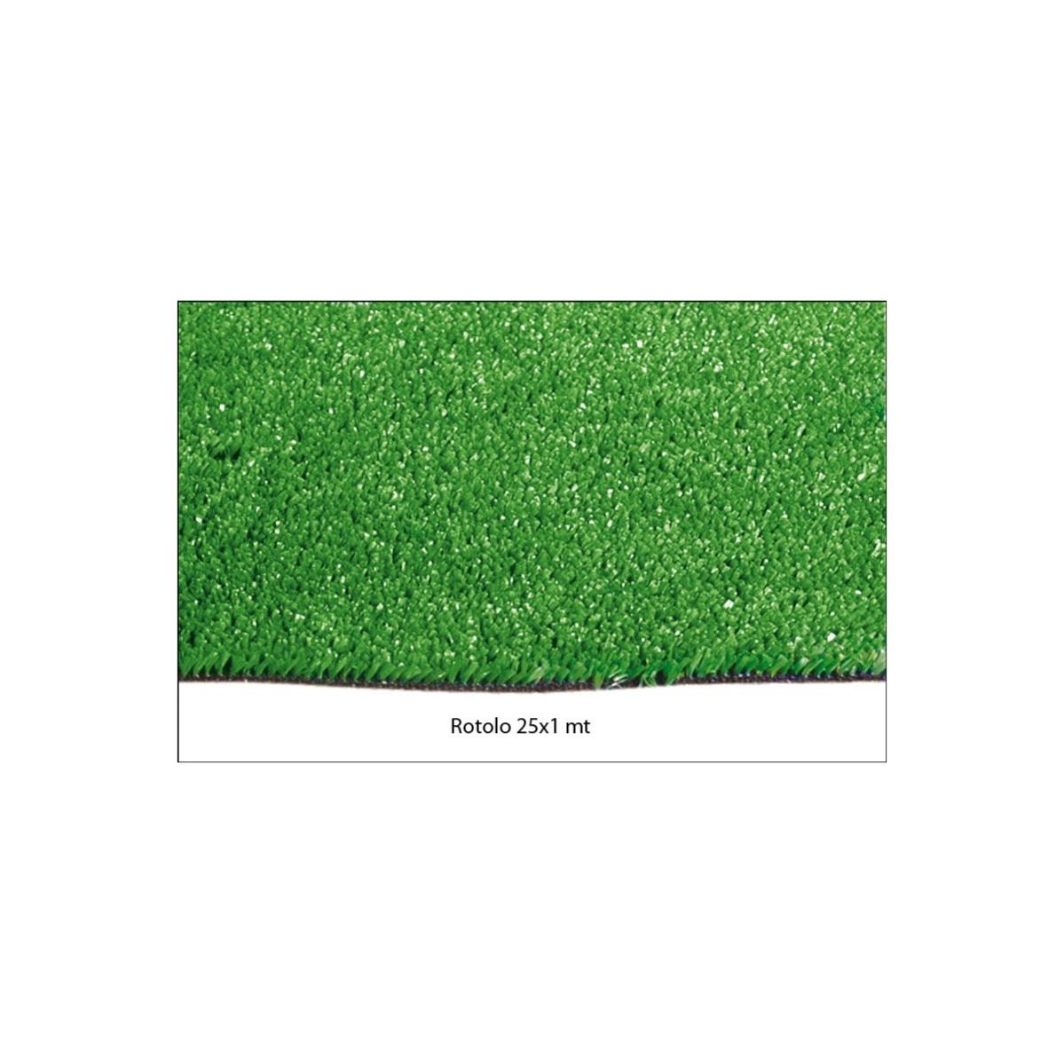 Moquette Prato Finto a Rotolo 25x1 Metri 7 mm Erba Manto Erboso Pronto ...