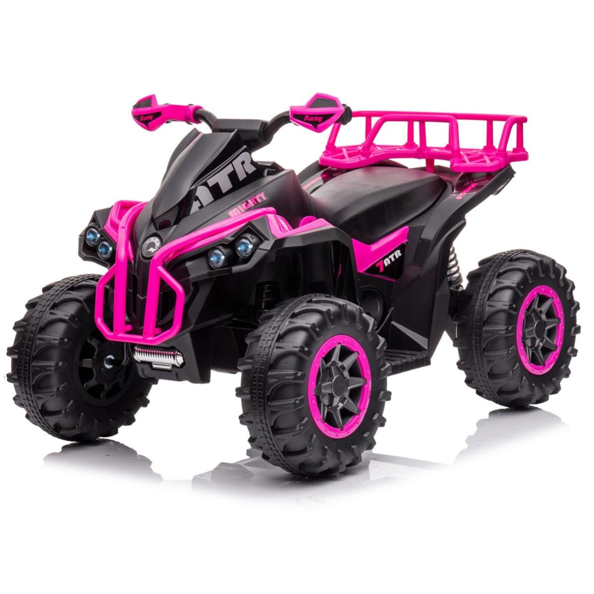 Quad Rosa Elettrico per Bambino Auto 4 Ruote Macchina a Batteria 12 V ...