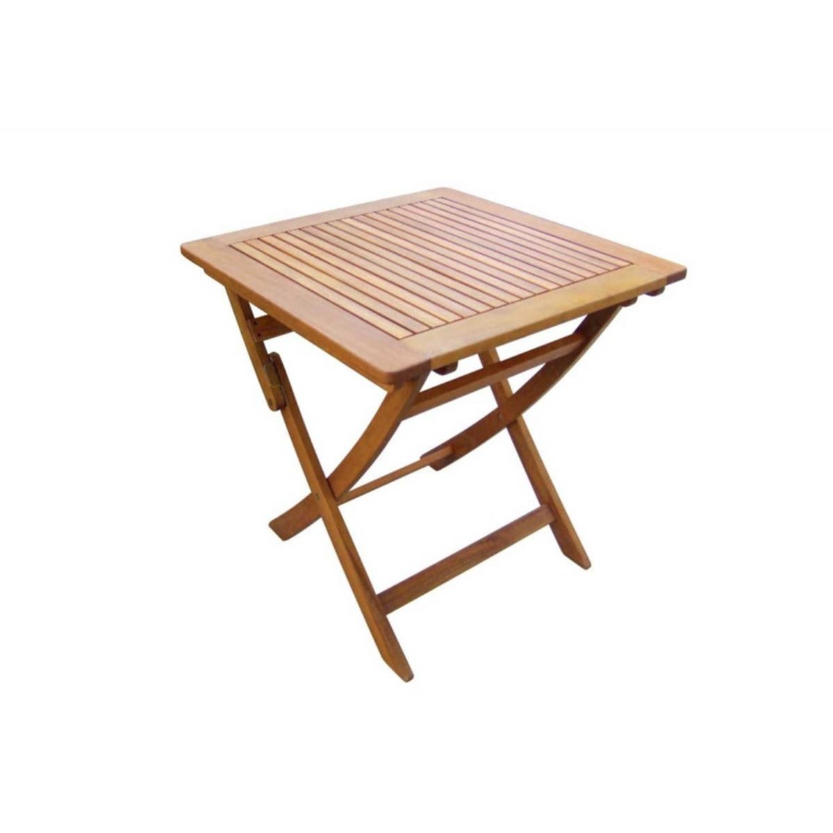 Tavolo Pieghevole 70x70 da Balcone Giardino in Legno Quadrato Esterno ...