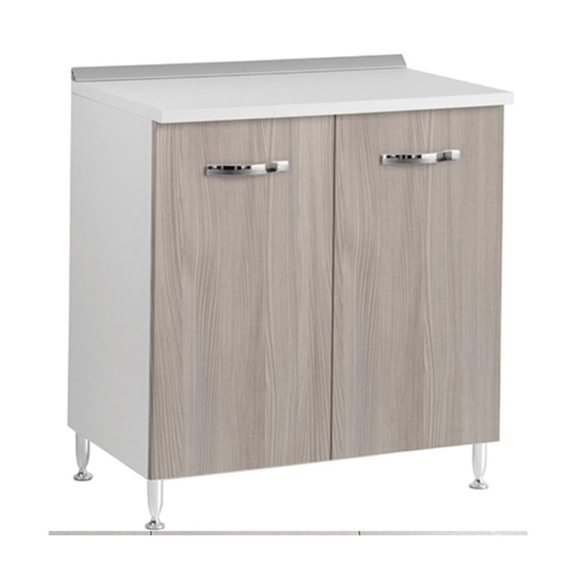 Mobile per Cucina Componibile in Legno Larice Grigio Dispensa 80 cm ...