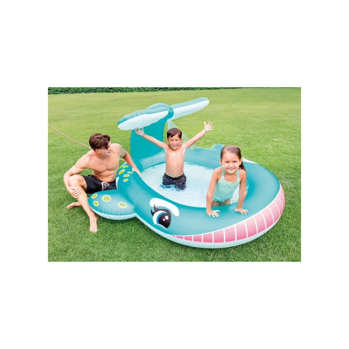 Piscina con Spruzzo Balena per Bambini Intex Gonfiabile Gioco da ...