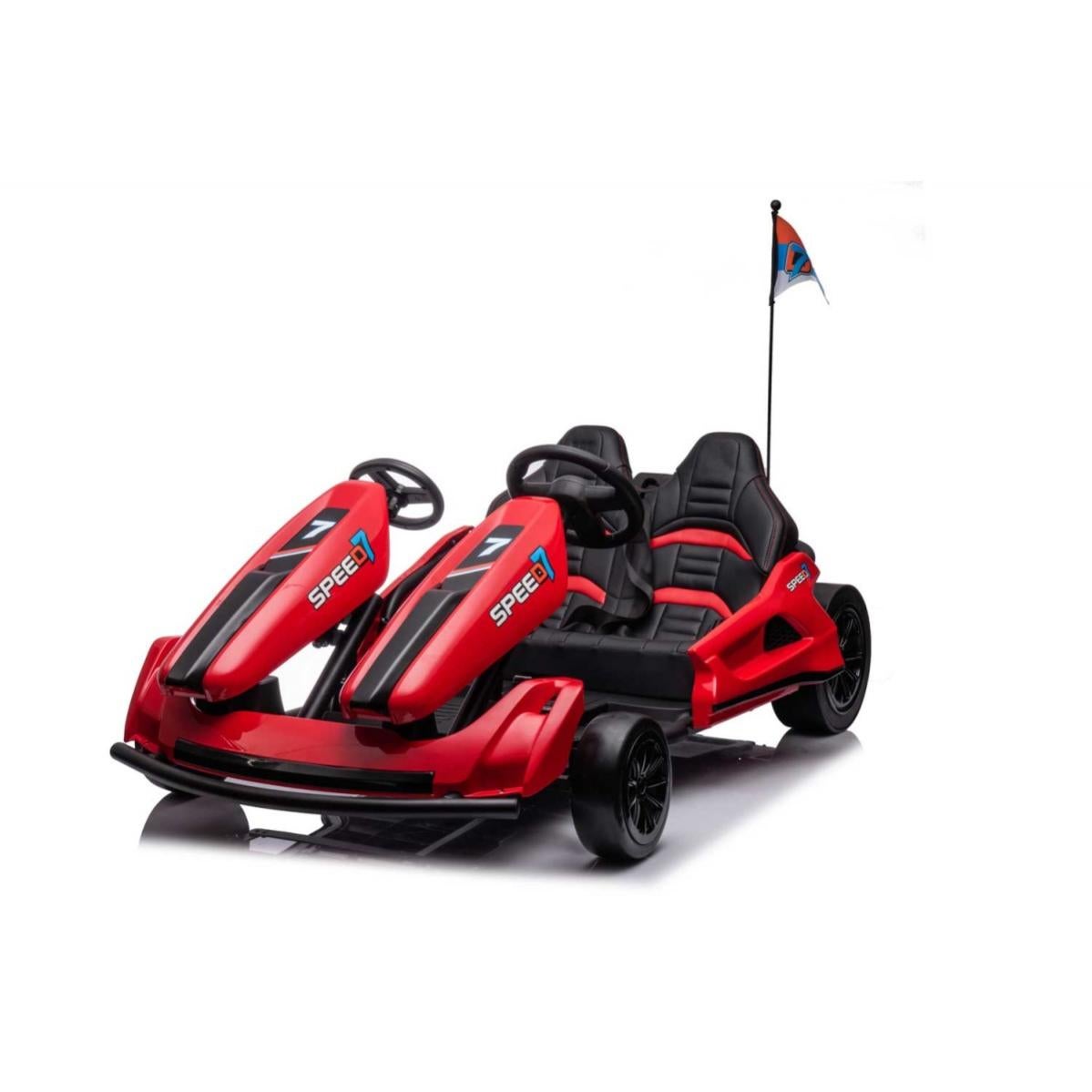 Go Kart Auto Elettrica Rosso Ruote Macchina per Bambino a Batteria 24 V ...