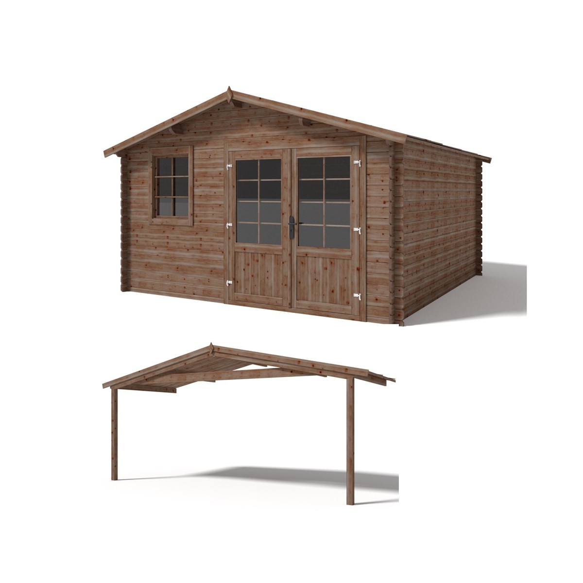 Casetta in Legno 4x4 Veranda Pergola Tettoia Ripostiglio Attrezzi Box ...