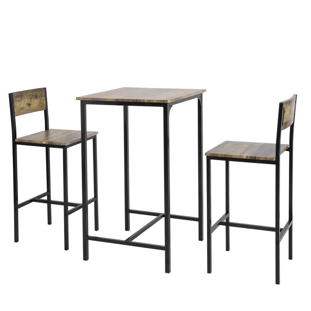 SoBuy OGT27-N Ensemble Table de Bar + 2 Chaises de Bar Table Mange ...